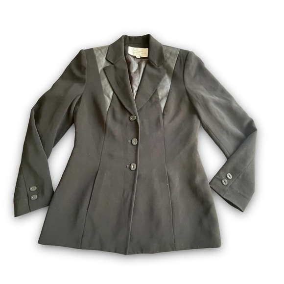 Tahari | Jackets & Coats | Tahari By Arthur Levine Black Fauz Leather ...